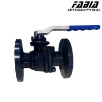 China Manual 2-Piece Dn25 Ball Valve Carbon Steel Flange Corrosion Resistant for sale