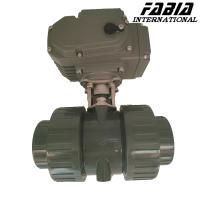 China Electric PVC Soft Seal Industrial Ball Valve For Oil Gas Water Chemical for sale