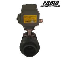 China Electric High Pressure Double Command Soft Seal PVC Ball Valve 1000 PSI for sale