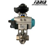 China Pneumatic Ultra High Pressure Ball Valve Internal Thread Three Way Ball Valve for sale