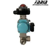 China Pneumatic Ultra High Pressure Ball Valve Internal Thread Three Way Ball Valve for sale