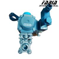 China Butt Welding Pneumatic Valve Three Plate Stainless Steel Industrial Ball Valve for sale