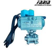 China Butt Welding Pneumatic Valve Three Plate Stainless Steel Industrial Ball Valve for sale