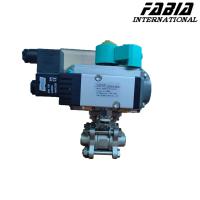 China Butt Welding Pneumatic Valve Three Plate Stainless Steel Industrial Ball Valve for sale