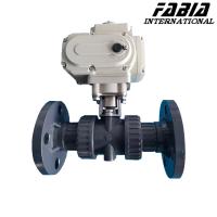 China Double Ream Flanged Ball Valve Soft Seal Electric Industrial Valve for sale