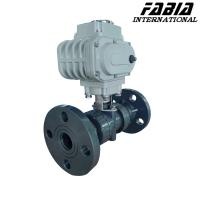 China Double Ream Flanged Ball Valve Soft Seal Electric Industrial Valve for sale