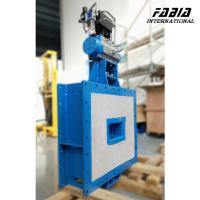 China Pneumatic Rectangular Flange RTO Gas Valve  Carbon Steel For Quick On Off And High Temperature for sale