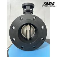 China 8 Inch Worm Gear Iron Steel High Perforamnce Double Eccentric Butterfly Water Valve for sale