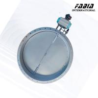 China 18 Inch Pneumatic Stainless Steel Flange Butterfly Valve Tight Sealing For Water Treatment And Distribution for sale