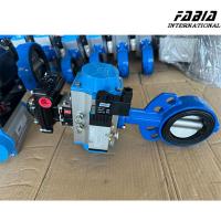 China 3 Inch Wafer WCB Manula Pneumatic Butterfly Valve High Sealing For Water Treatment Industry for sale