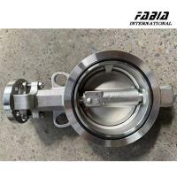 China DN100 Hard Seal Stainless Steel Butterfly Valve Wafer Type Low Leakage High Effecient for sale