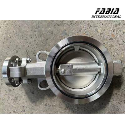 China DN100 Hard Seal Stainless Steel Butterfly Valve Wafer Type Low Leakage High Effecient for sale