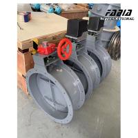 China 12 Inch Worm Gear Manual Butterfly Valve With Flange Connection And Soft Sealing for sale