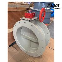 China 12 Inch Worm Gear Manual Butterfly Valve With Flange Connection And Soft Sealing for sale