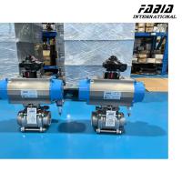 China Three-Piece ball valve Stainless Steel pneumatic actuator valve 3/4'' NPT 200WOG for sale