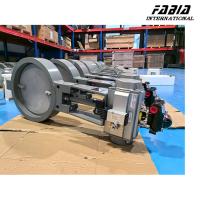 China Pneumatic On Off Hot Exhaust Gas Butterfly Valve High Temperature 500C Stainless Steel for sale