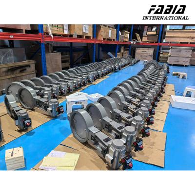 China Pneumatic On Off Hot Exhaust Gas Butterfly Valve High Temperature 500C Stainless Steel for sale