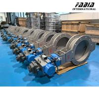 China Pneumatic On Off Hot Exhaust Gas Butterfly Valve High Temperature 500C Stainless Steel for sale