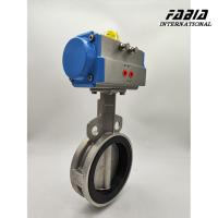 China DN65 Stainless steel  Butterfly Valve wafer style electric vs pneumatic actuator for sale