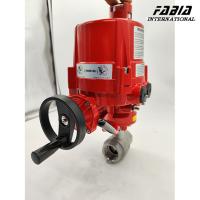 China Fabia 1/4'' 3 Way Thread Ball Valve Electric Adjustalbe Type Stainless Steel L-Port for sale
