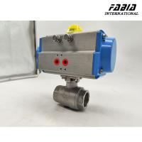 China Fabia 1/4'' 3 Way Thread Ball Valve Electric Adjustalbe Type Stainless Steel L-Port for sale