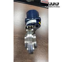 China KF100 DN50 Stainless Steel Electric Butterfly Valve With Impact Structure And High Sealing Performance for sale