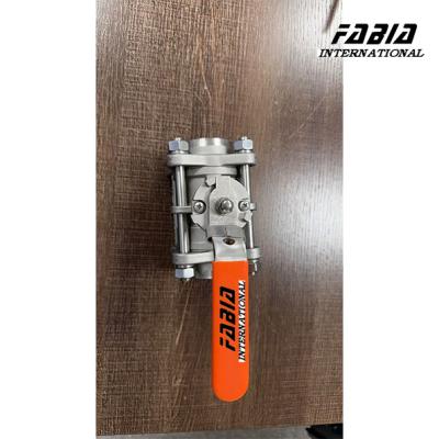 China 2'' Three Piece Ball Valve CF3M Manual Valve Butt Weld Connection for sale