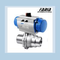 China Pneumatic Control Ball Valve  2 Piece 1 Inch 2 Inch Butt Welding for sale