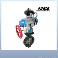 China Hard Sealed Pneumatic Actuator Operated Butterfly Valve  Small Fluid Resistance Source manufacturer for sale