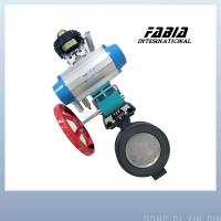 China Hard Sealed Pneumatic Actuator Operated Butterfly Valve  Small Fluid Resistance Source manufacturer for sale