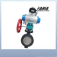 China Hard Sealed Pneumatic Actuator Operated Butterfly Valve  Small Fluid Resistance Source manufacturer for sale