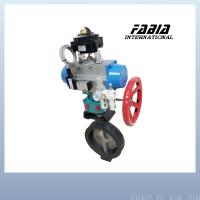 China Hard Sealed Pneumatic Actuator Operated Butterfly Valve  Small Fluid Resistance Source manufacturer for sale