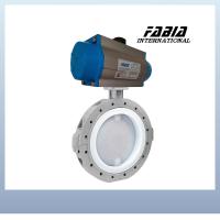 China High-quality valve products Pneumatic Fluorine Lined Clamp Butterfly Valve Clamp End for sale