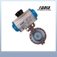China Three Eccentric Butterfly Valve Control Bring a Pneumatic Actuator for sale