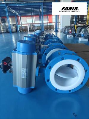China Pneumatic Fluorine Lined Flange Butterfly Valve Economical and efficient for sale