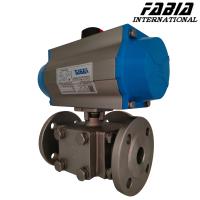 China Pneumatic three-way flange  Ball Valve For Chemical, Petroleum, Electric Power for sale