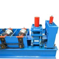 China Metal Roof Tile Ridge Cap Sheet Roll Forming Machine With Hydraulic Punching Stamp for sale