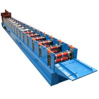 China Metal Roof Tile Ridge Cap Sheet Roll Forming Machine With Hydraulic Punching Stamp for sale