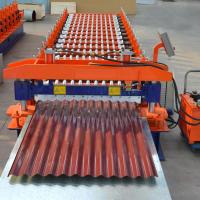China Hydraulic Pressure Corrugated Roof Roll Forming Machine Steel Tile Type for sale