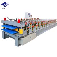 China Three Layer Corrugated Roof Tile Roll Forming Machine 24 Gauge 0.3 - 0.8mm Thickness Sheet for sale