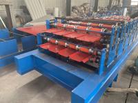 China Iron Sheet Corrugated Roll Forming Machine 70mm Shaft Diameter 1 Inch Chain Driven for sale