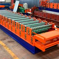 China Corrugated Roof Tile Metal Sheet Roll Forming Machine In Tile Making Machinery for sale