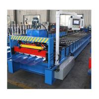 China 686 MM Width Trapezoidal Sheet Roll Forming Machine With Hydraulic Cutting for sale