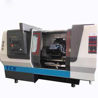 China Slant Bed CNC Horizontal Lathe Machine 8 Position Hydraulic Knife Tower for sale