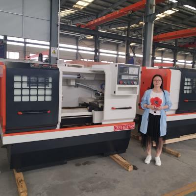 China CK6140 horizontal de la cama plana Guía duro ferrocarril control cnc máquina de torno centro de torneado for sale