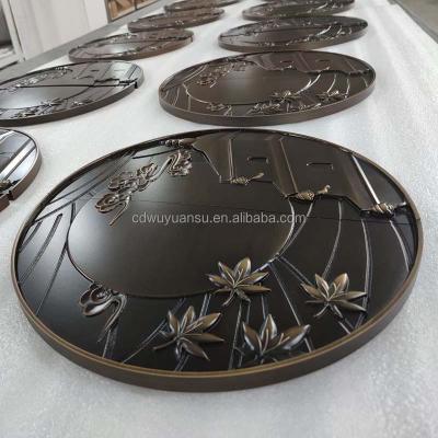 China Custom Cast Bronze Memorial Plaque Grave Marker Outdoor Photo Relief UV Printed 30000 Days Lifetime for sale