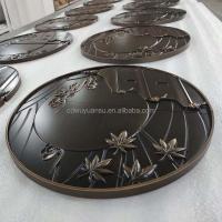 China Custom Cast Bronze Memorial Plaque Grave Marker Outdoor Photo Relief UV Printed 30000 Days Lifetime for sale