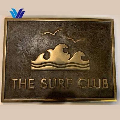 China Custom Cast Bronze Plaque 3D Metal Engraved Sign for Hotel Room Memorial Grave Marker for sale