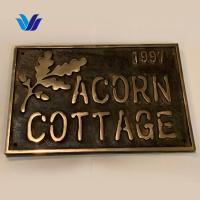 China Custom Cast Bronze Plaque 3D Metal Engraved Sign for Hotel Room Memorial Grave Marker for sale
