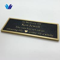 China Custom Cast Bronze Plaque 3D Metal Engraved Sign for Hotel Room Memorial Grave Marker for sale